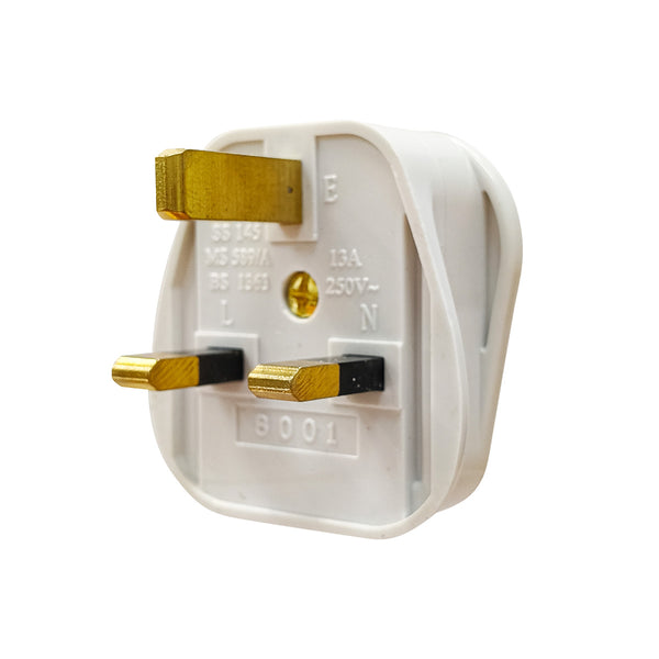 Standard SG 3Pin Plug 13A / 3 pin UK Plug 13AMP Fused (PP8001WH ...