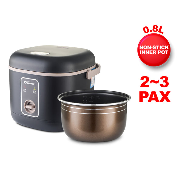 Rice Cooker 0.8L with non-stick Inner Pot (PPRC610) - PowerPacSG