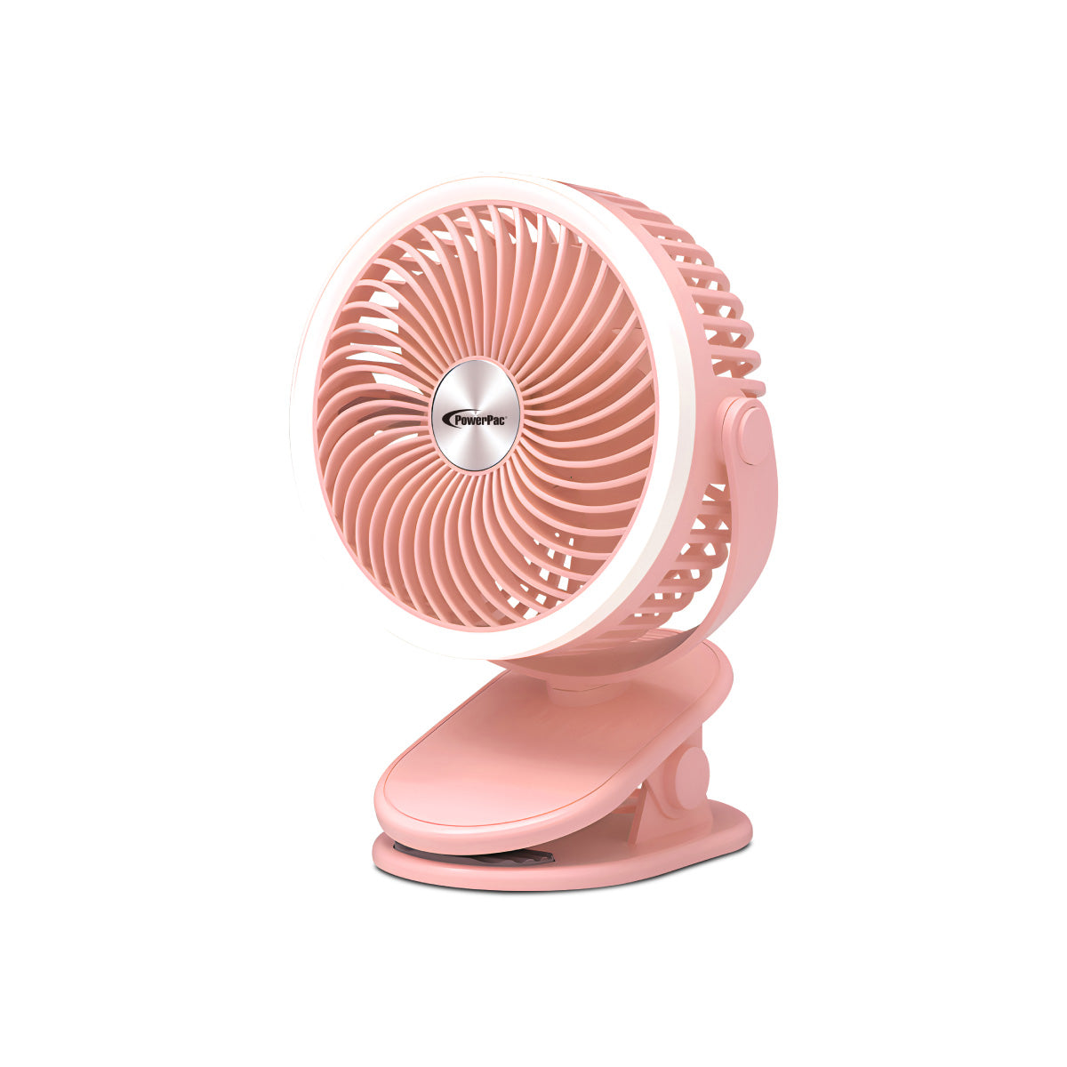 USB Fan, Clip Fan with Light, 3 speed setting (PPUF226) Pink - PowerPacSG