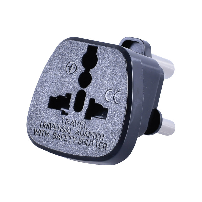 2xpcs 15amp Multi Travel Adapter (PT10BK) South Africa- Black - PowerPacSG