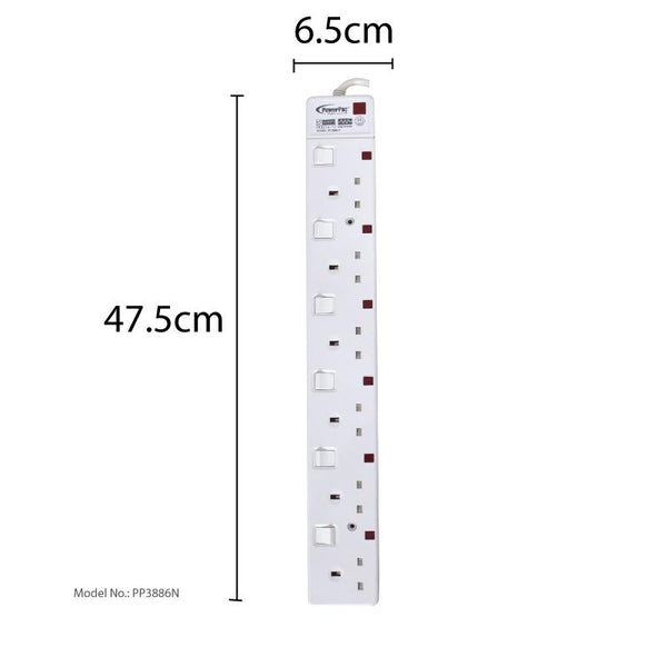 Extension Socket Extension Cord, Power Cord, Power Extension 6 way 3 m ...