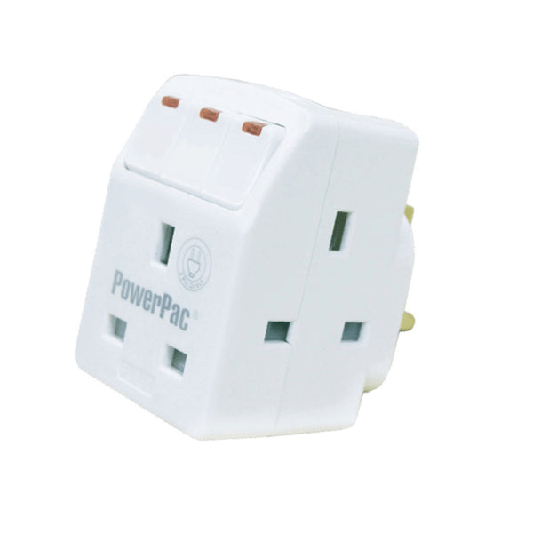 Adapter 3 Way With Switch 3 Pin plug, 2 pin Plug Adapter (PP8733 ...