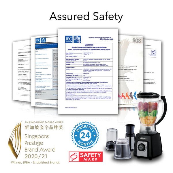 4in1 Blender with Dry Food Mill, Mincer and Filter (PPBL200) - PowerPacSG