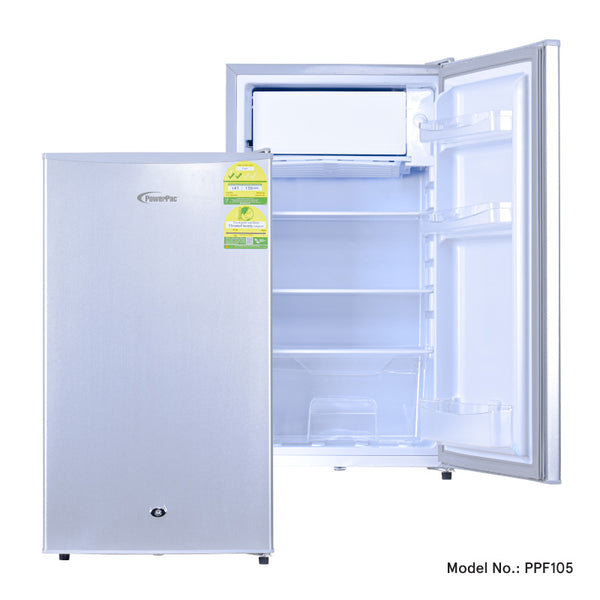 Bar Fridge 105L with Lock (PPF105 Silver) - PowerPacSG