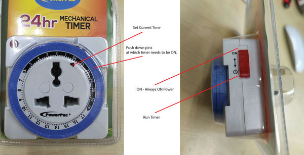 Mechanical 24hrs Timer plug in (TH124) - PowerPacSG